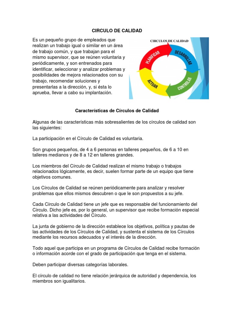 Circulo de Calidad | PDF | Marketing | Toma de decisiones