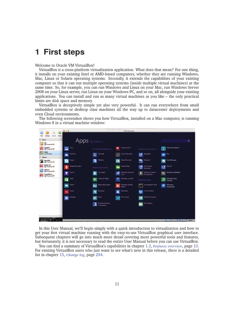 1 First Steps: Features Overview Change Log | PDF | Virtual Machine | Operating System