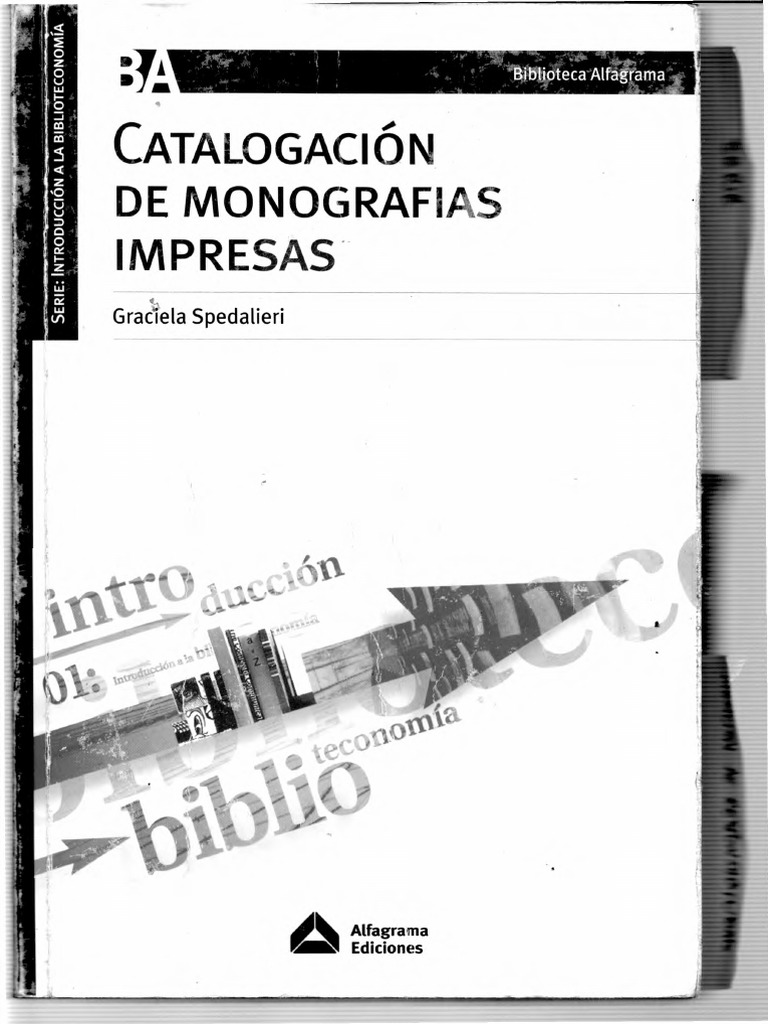 Spedalieri. Catalogación Monografías Impresas (h/p.184) | PDF ...