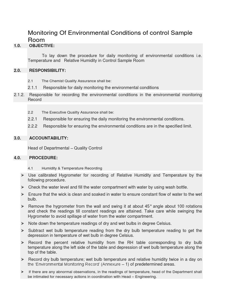 Lab Environment Monitoring Guide | PDF | Temperature | Humidity