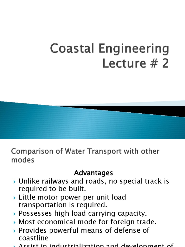 Coastal Engineering Lecture # 2 | PDF | Port | Harbor