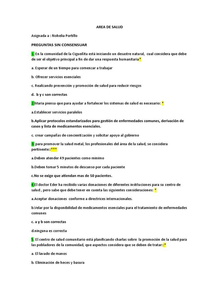 Preguntas de Salud | Descargar gratis PDF | Lavado de manos | Medicina ...