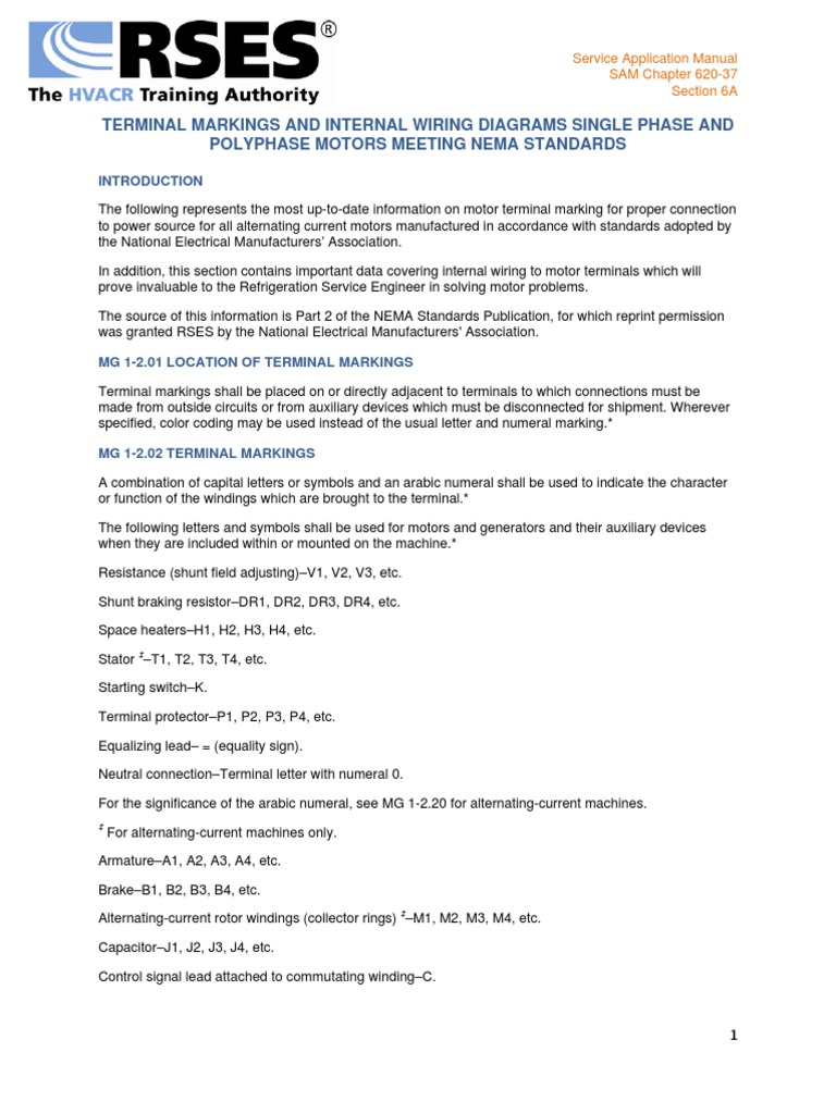 Nema Standards | PDF | Electric Motor | Electric Generator