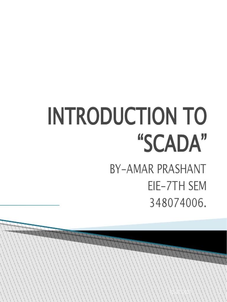 Introduction To "Scada": By-Amar Prashant Eie-7Th Sem 348074006 | PDF | Scada | Computer Network