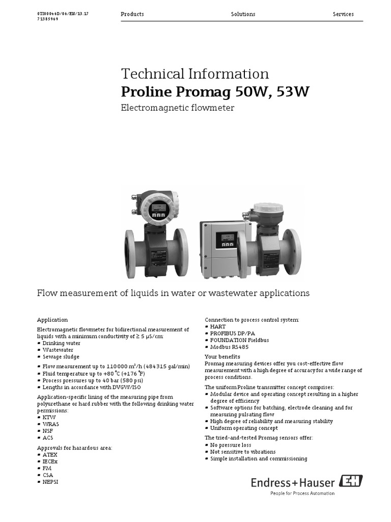 Proline Promag 50W | PDF | Power Supply | Switch