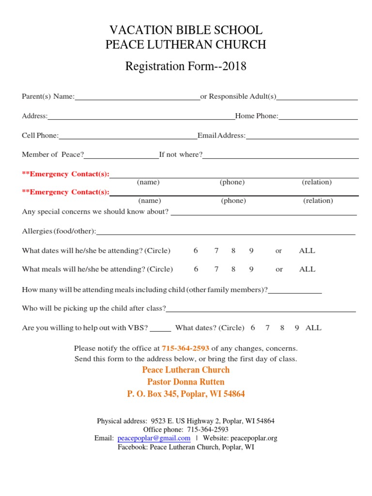 Vbs Registration Master | PDF