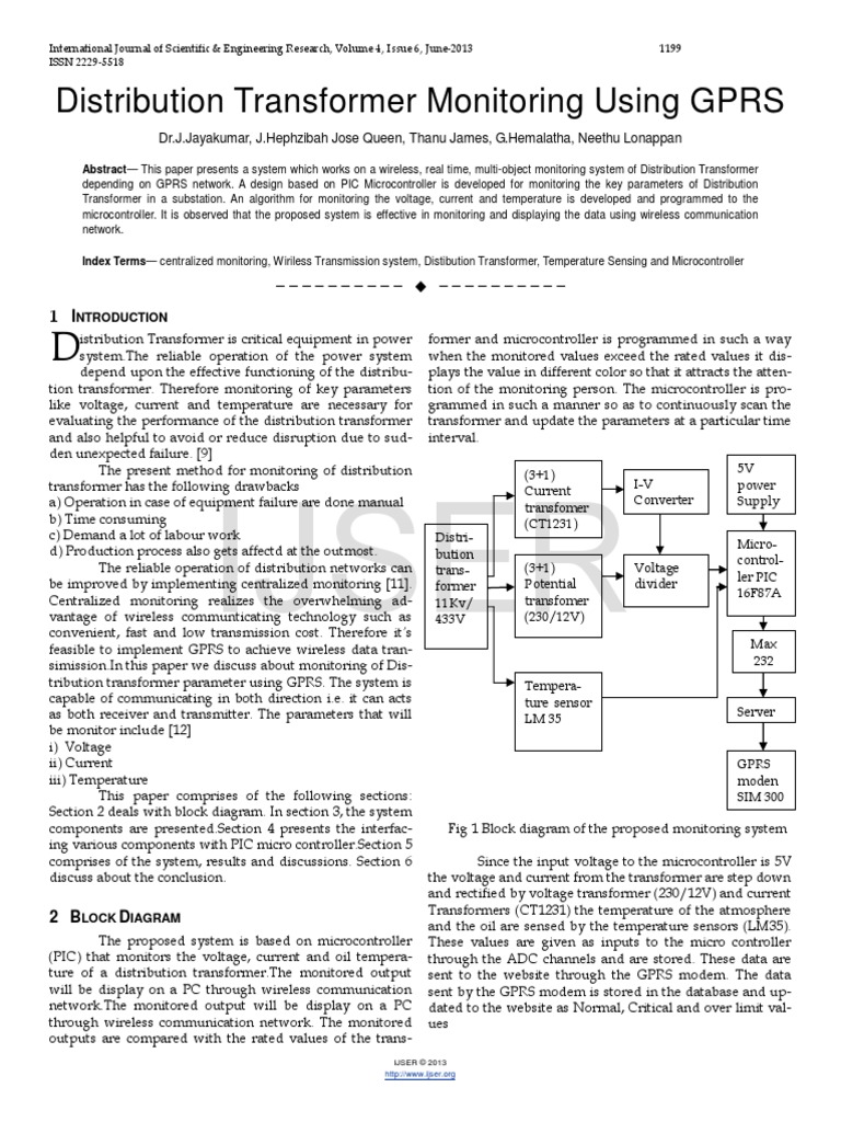 Distribution Transformer Monitoring Using Gprs PDF | PDF | Pic ...