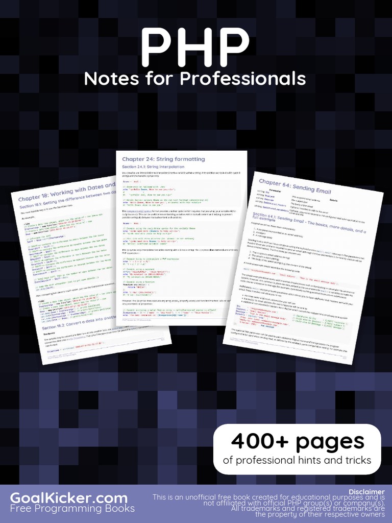 PHP Notes for Professionals | Php | Array Data Type