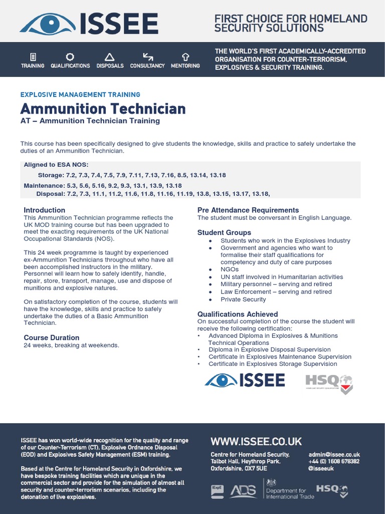 Issee Data Sheet at | PDF | Explosive Material | Bomb Disposal