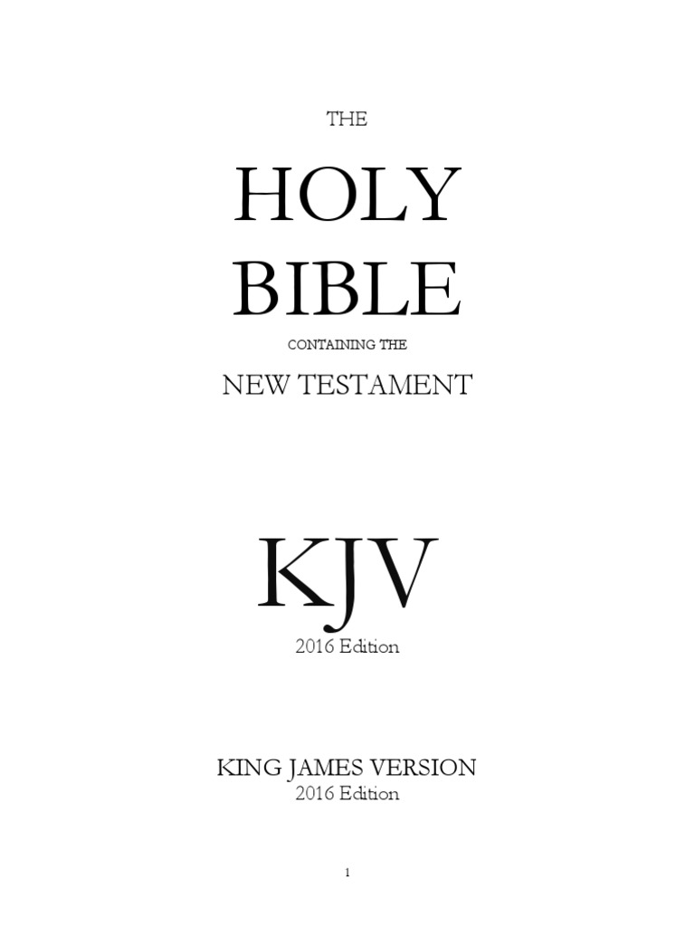 King James Version 2016 Final PDF | PDF | John The Baptist | Christianity