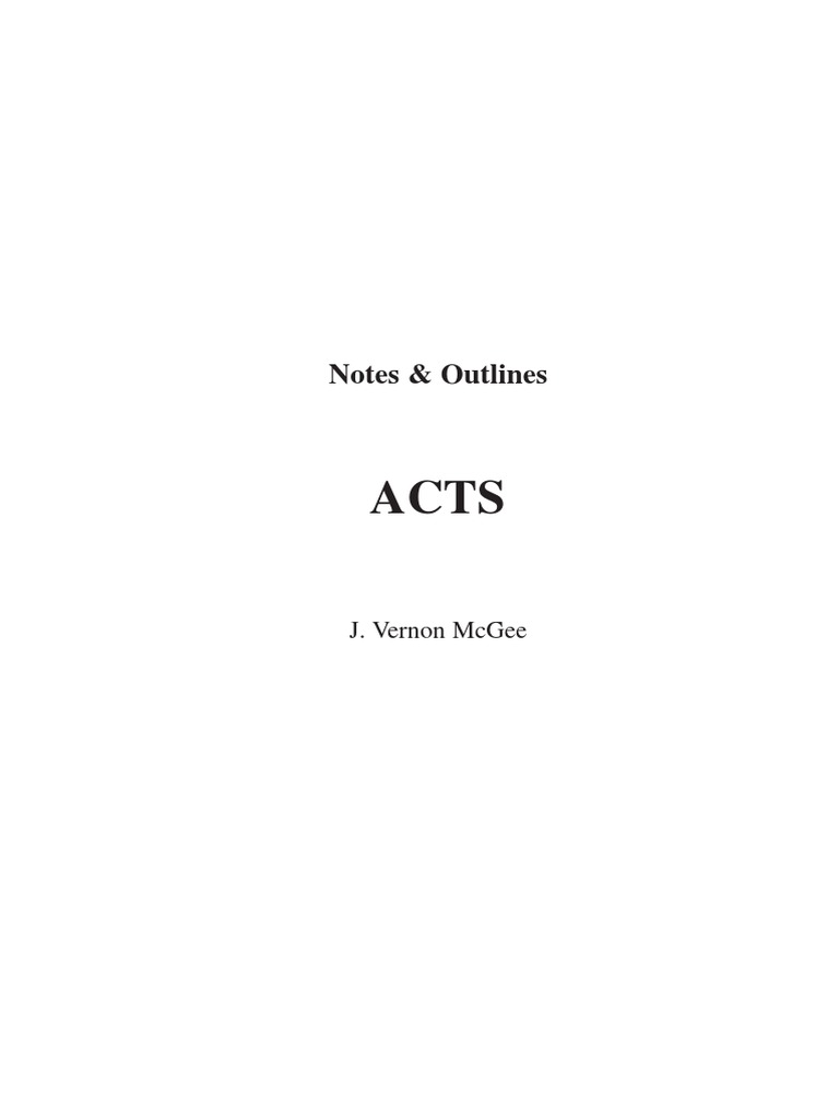 44 Acts Outlines | PDF | Acts Of The Apostles | Paul The Apostle