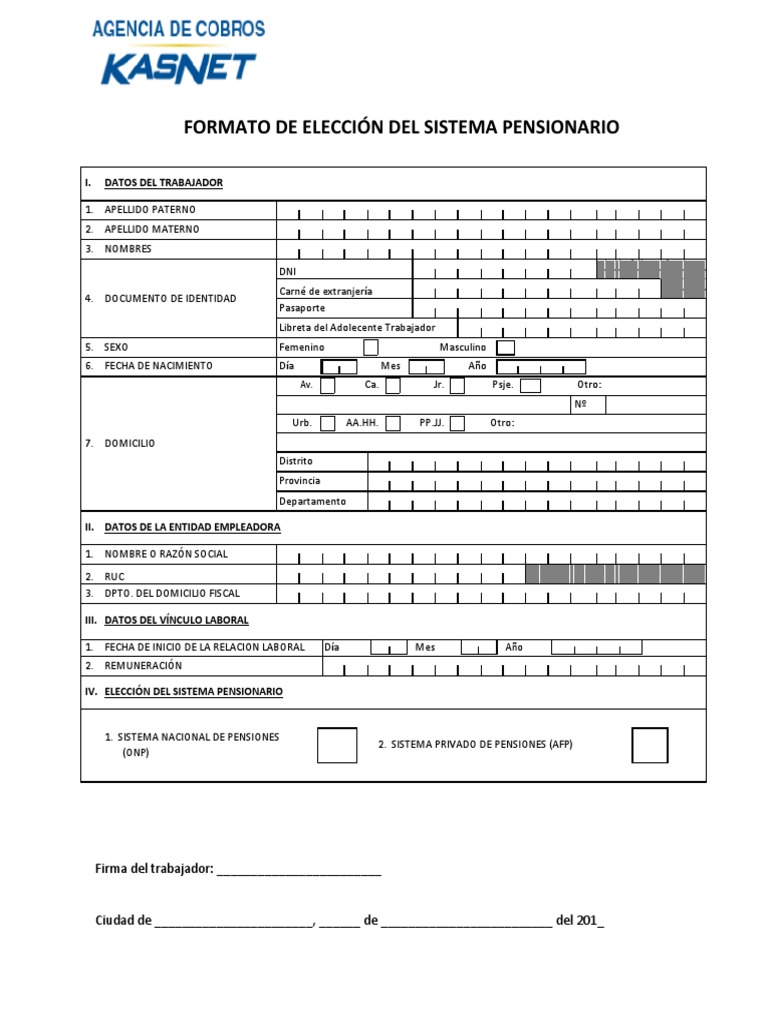 Formato de Afiliacion AFP - ONP | PDF | Gobierno y personalidad | Autenticación