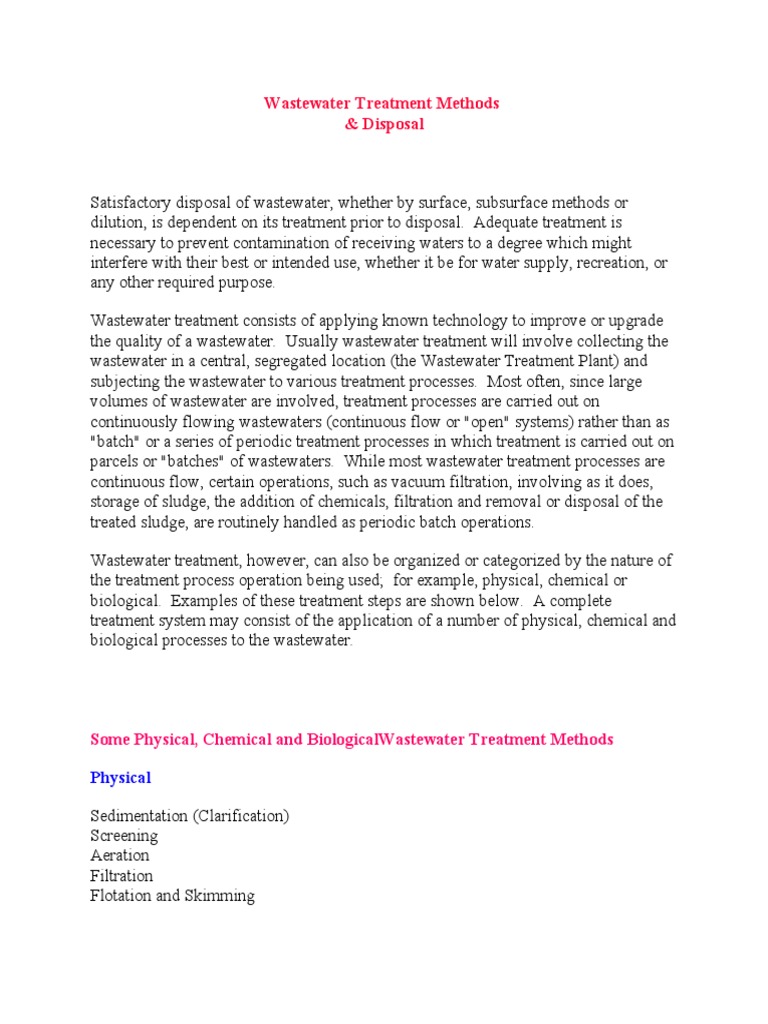 Understanding the Key Methods and Stages of Wastewater Treatment and ...