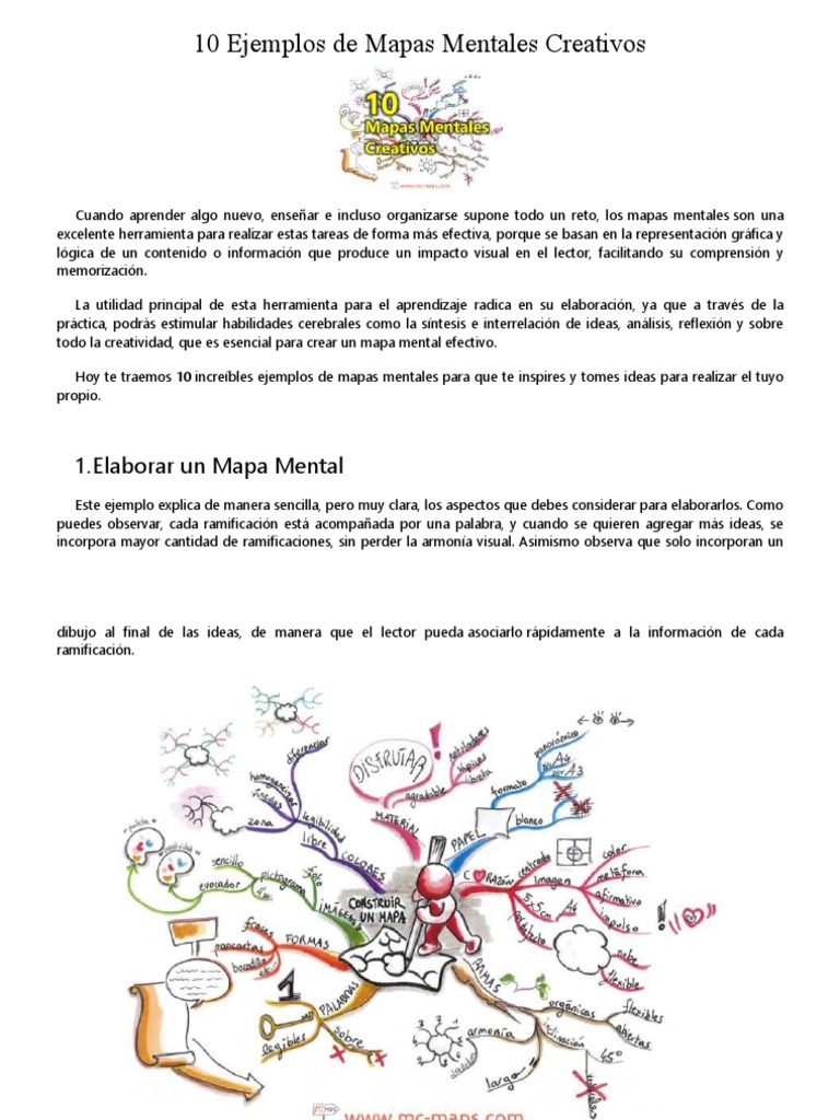 10 Ejemplos de Mapas Mentales Creativos | PDF | Mapa | Creatividad
