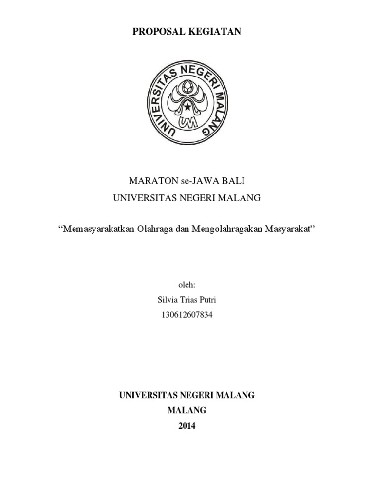 Proposal Kegiatan Maraton | PDF