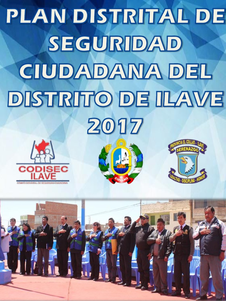 Plan Local de Seguridad Ciudadana Del Distrito de Ilave 2017 | PDF | Gobierno | Policía