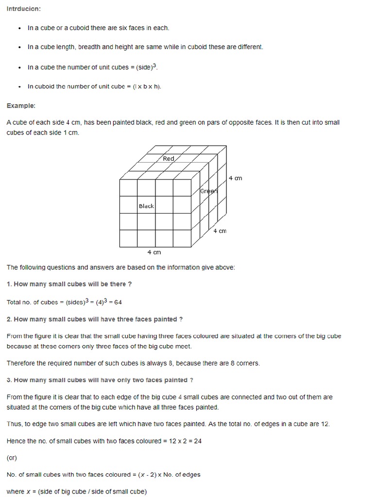 Understanding Cubes and Cuboids through Colored Faces and Divided Cubes ...
