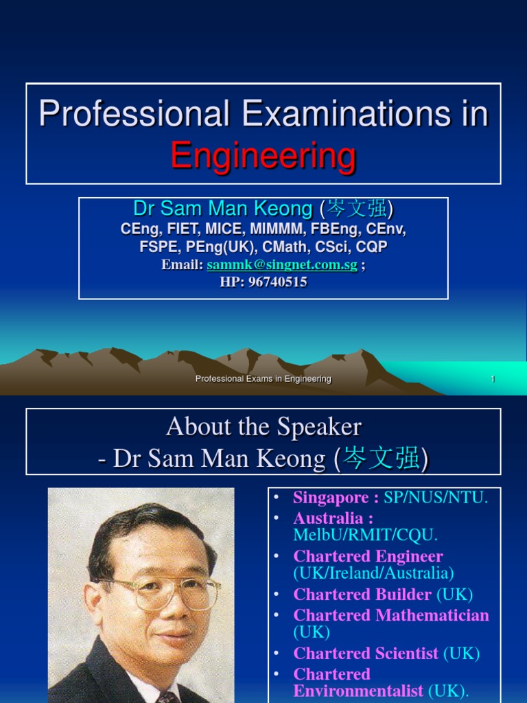 Professional Examinations in Engineering-2011a | PDF | Engineer | Test ...