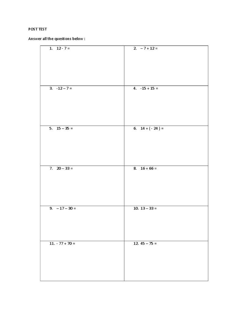 Edmentum Post Test Math Questions | PDF