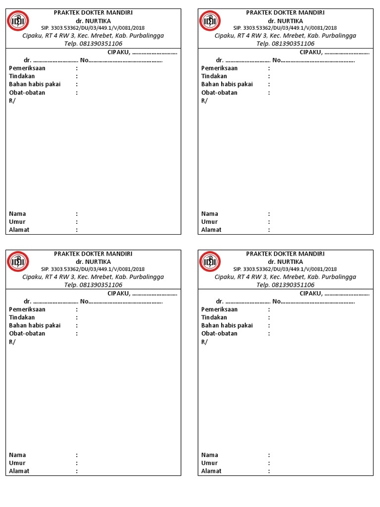 Blanko Resep | PDF