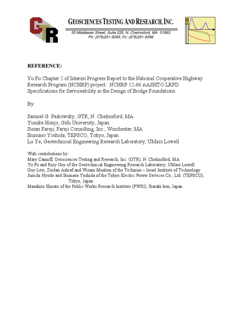 Settlement Analysis Methods Literature Review Pdf Deformation