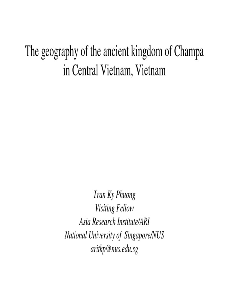 Geography of the Champa Kingdom | PDF | Vietnam | Southeast Asia