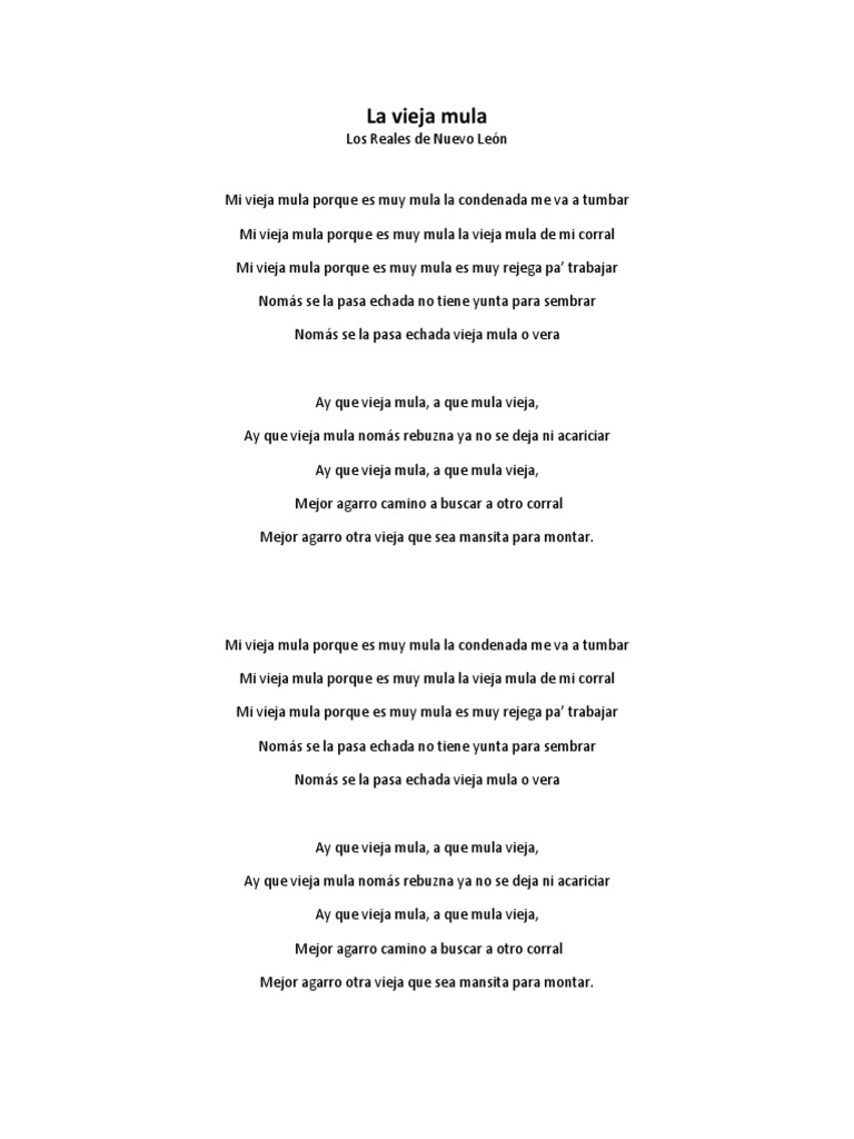 La Vieja Mula | PDF