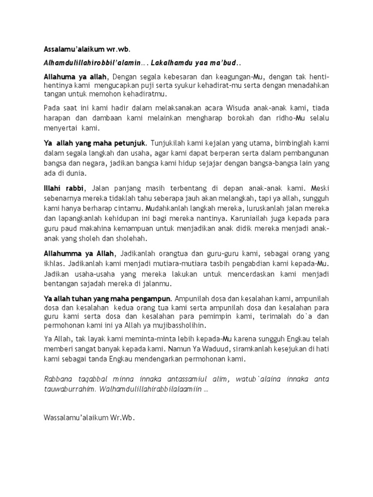Doa Wisuda | PDF