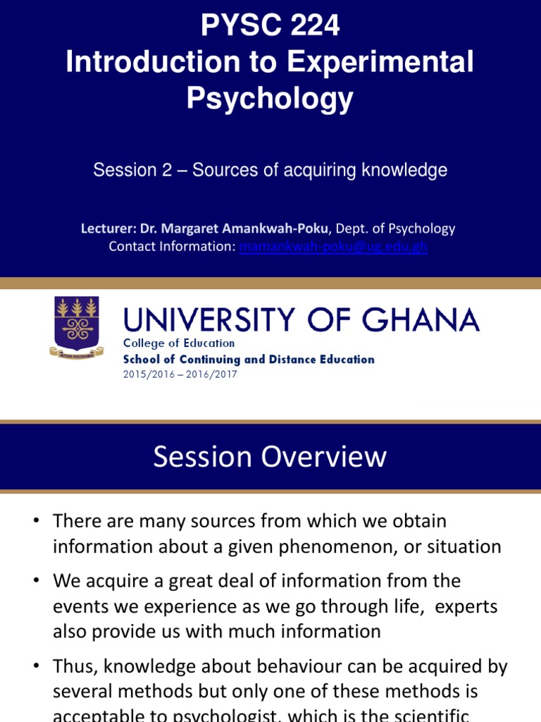 Psyc 224 - Session 2 PDF | PDF | Hypothesis | Theory