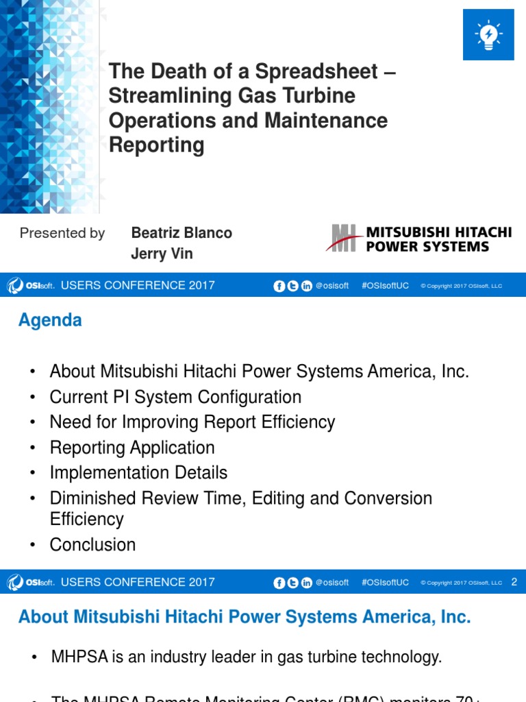 The Death of A Spreadsheet - Streamlining Gas Turbine Operations and ...