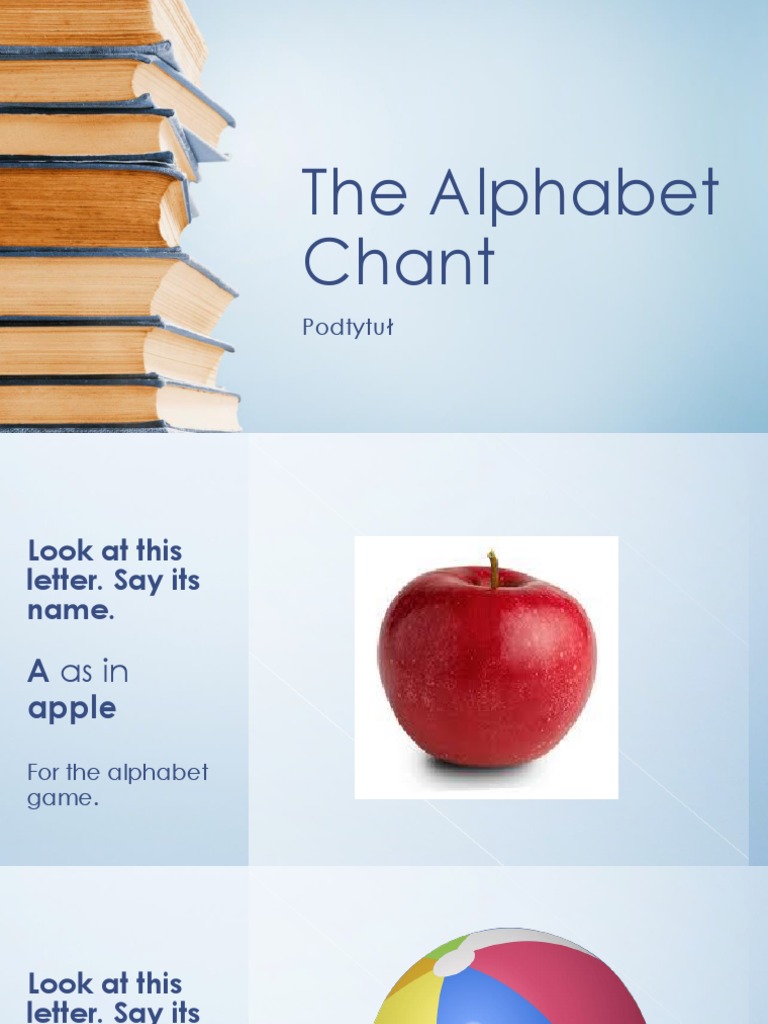 The Alphabet Chant: Podtytuł | PDF