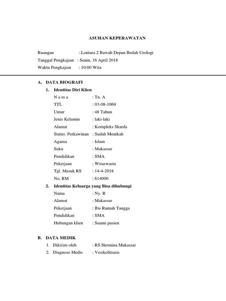 Diagnosa Vesikolithiasis Pasien 48 Tahun | PDF