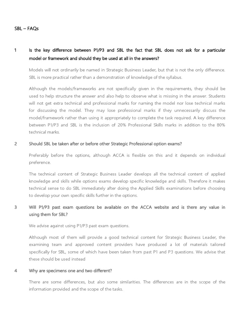 SBL - FAQs | PDF | Test (Assessment) | Evaluation