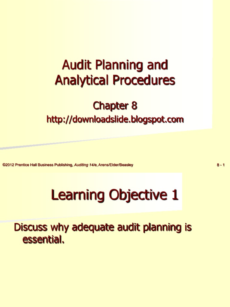 Audit Planning and Analytical Procedures | PDF | Financial Audit ...