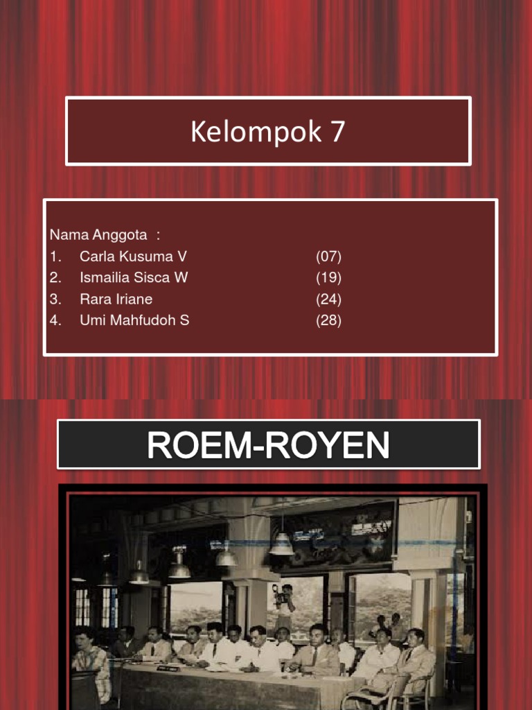 PERJANJIAN ROEM-ROYEN, Konferensi Meja Bundar (KMB), Pembentukan Negara RIS | PDF