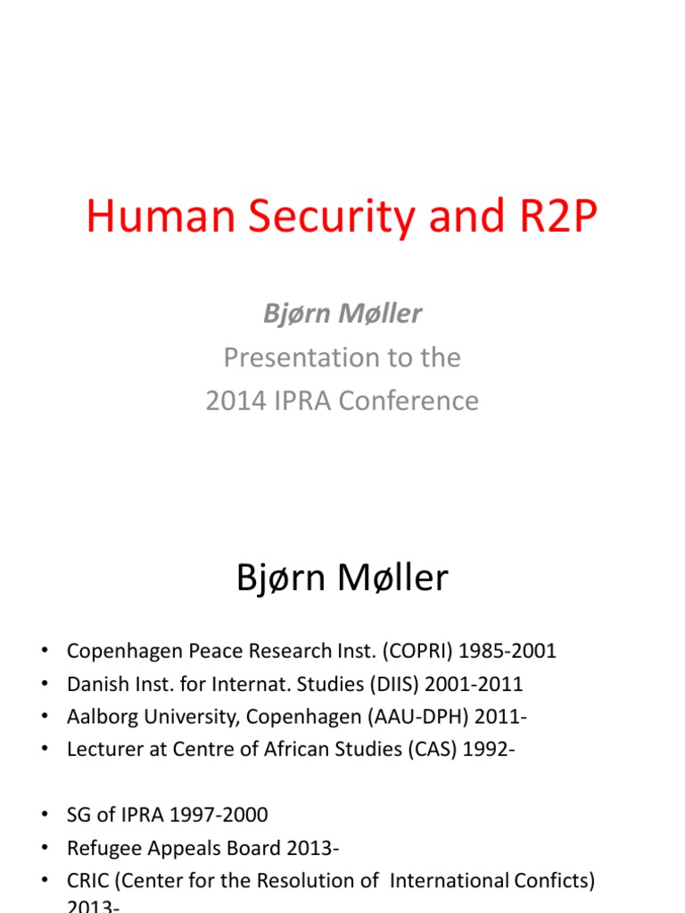 Human Security and R2P | PDF | Responsibility To Protect | Diplomacy
