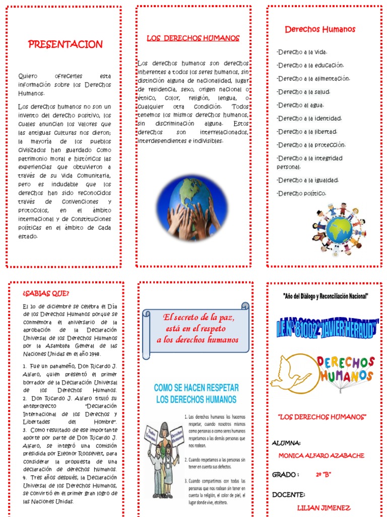 Triptico Los Derechos Humanos 2018 2 | PDF | Derechos humanos | Naciones Unidas