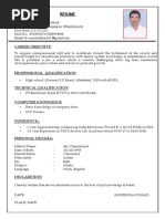 Sunil Resume 1 | PDF | Career & Growth