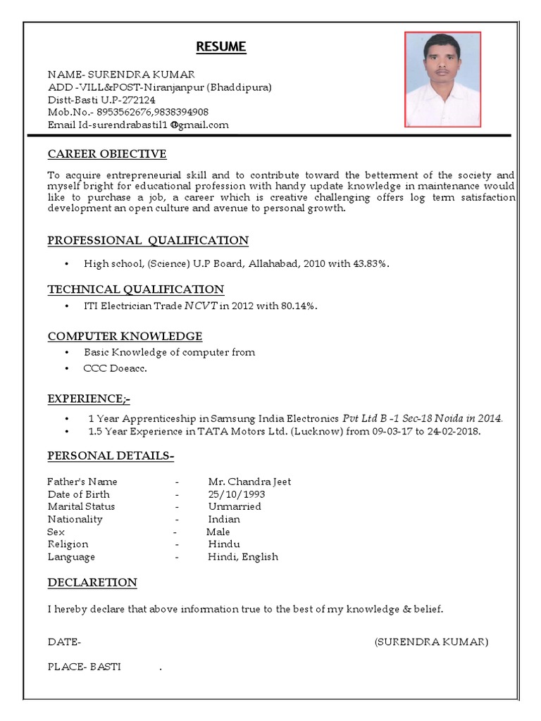 Resume Surendra | PDF