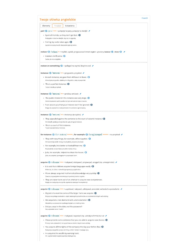 Twoje Słówka Angielskie - Etutor PDF | PDF