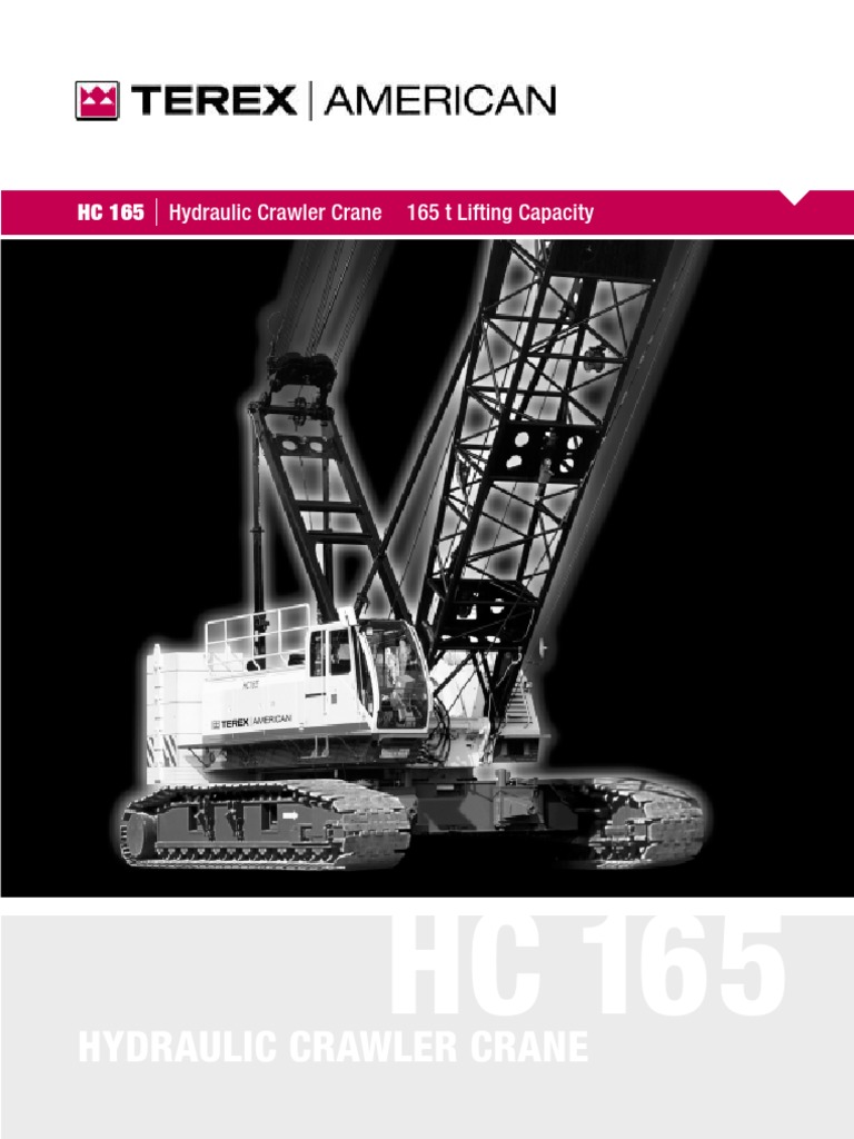 HC 165 Hydraulic Crawler Crane | PDF | Crane (Machine) | Mechanical ...