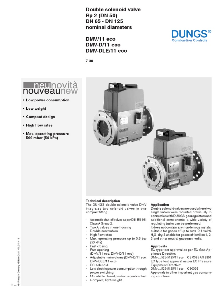 Dungs Regulator | PDF | Valve | Gases