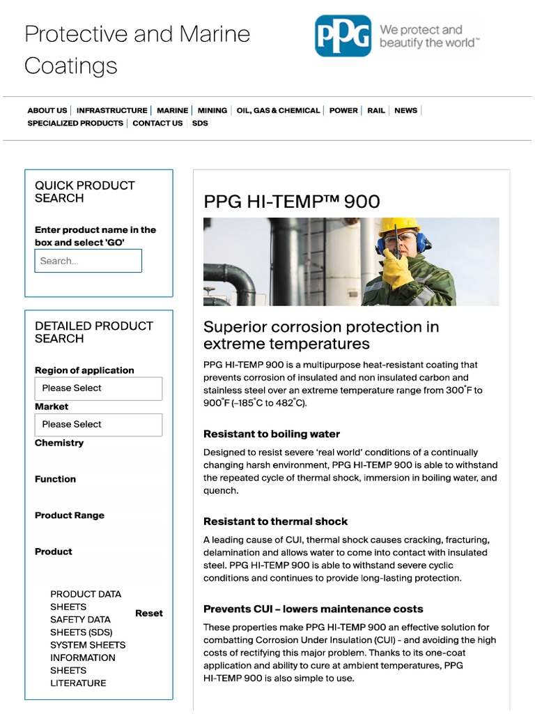 PPG HI-TEMP™ 900 - PPG Protective & Marine Coatings | PDF