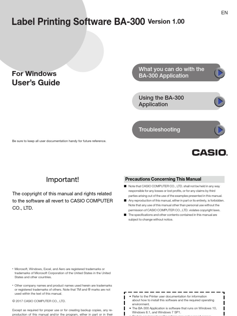 BA-300 Ver100 UsersGuide en | PDF | Page Layout | Screenshot
