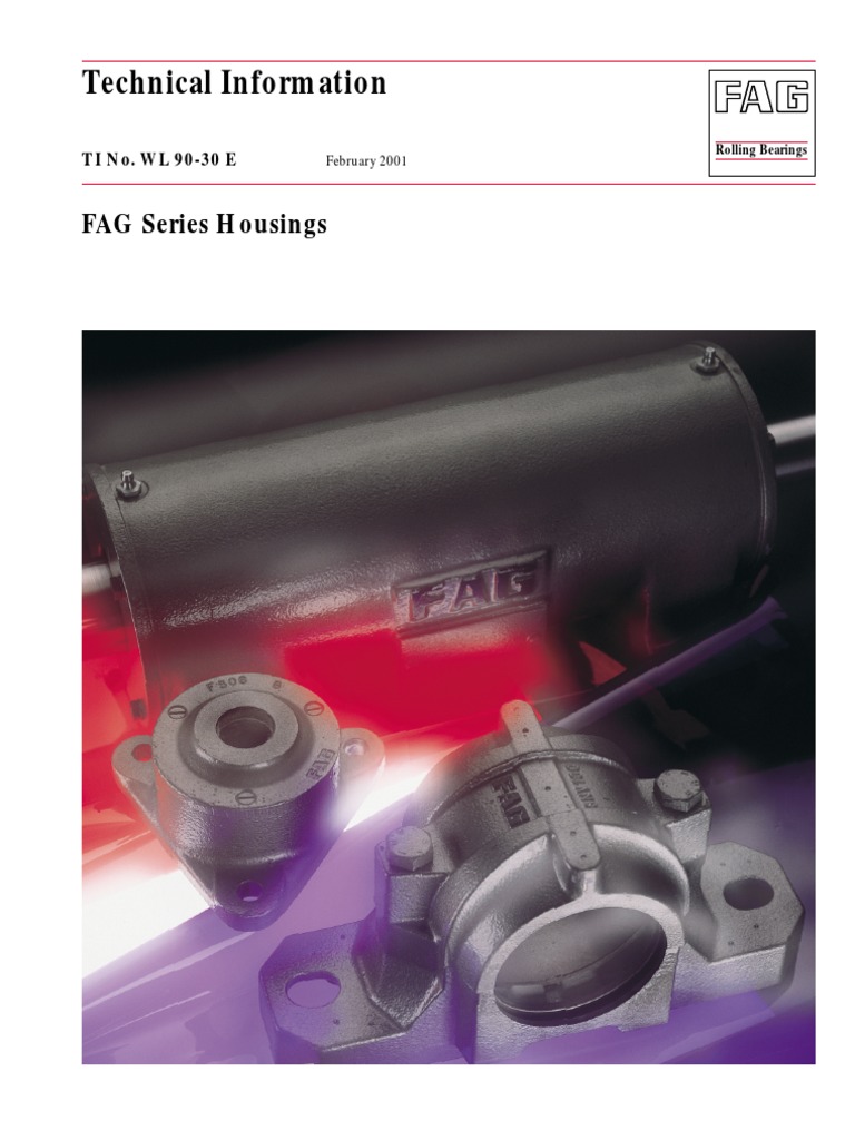 FAG Series Housings | PDF | Bearing (Mechanical) | Surface Science