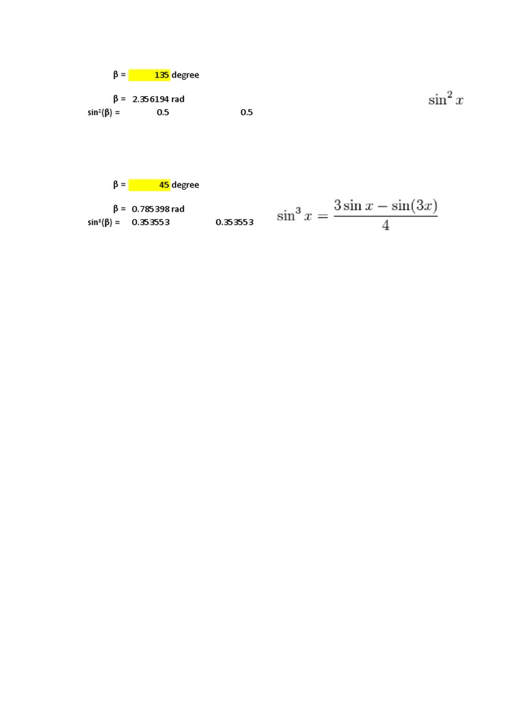 Trignometric Formulas | PDF