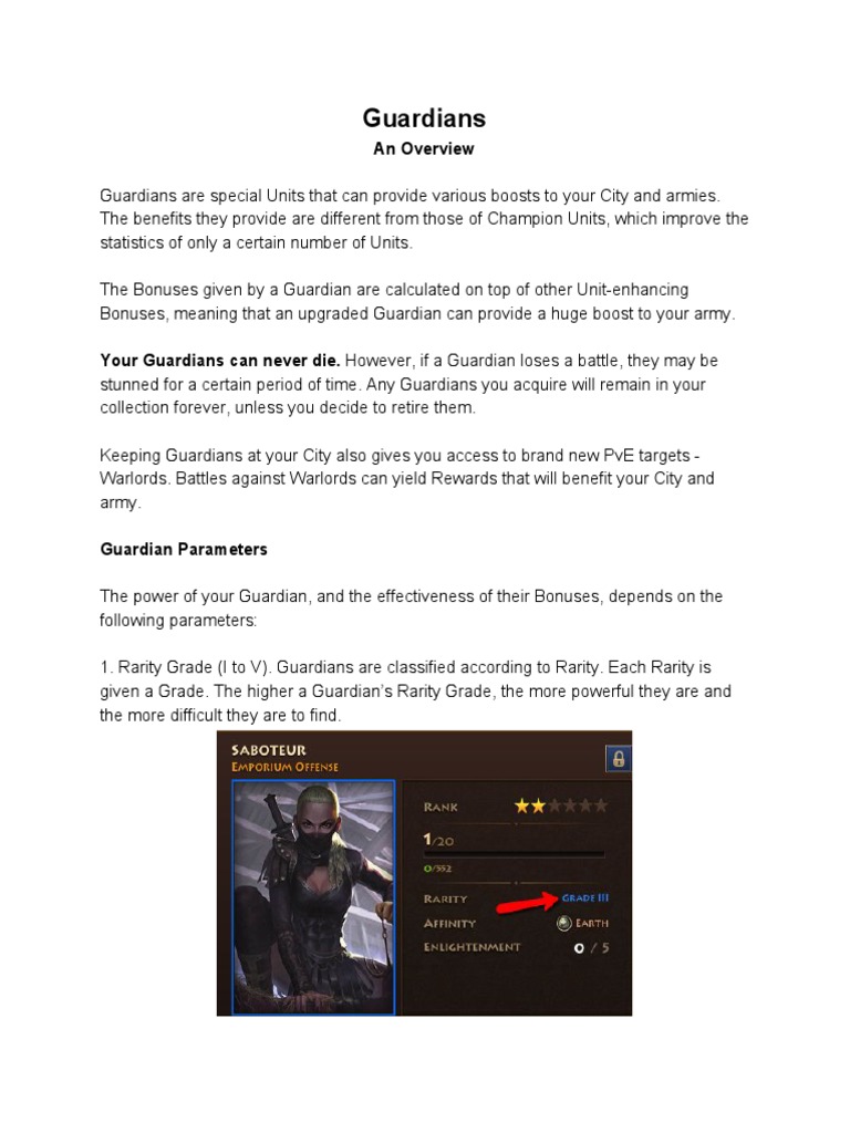 Guardians Guide | PDF | Siege | Leisure