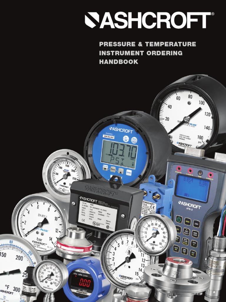 Catálogo Manómetros ASHCROFT PDF | PDF | Pressure Measurement ...