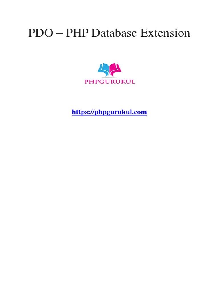 PDO - PHP Database Extension | PDF | Databases | Data Management Software