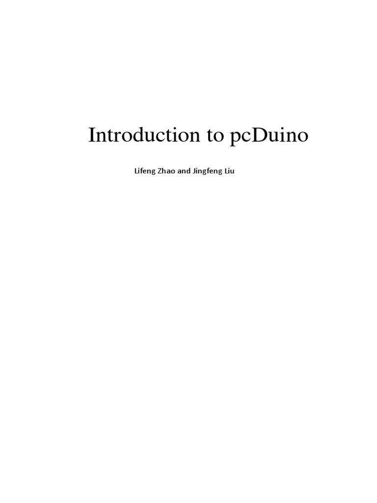 Introduction To Pcduino | PDF | Arduino | Secure Digital